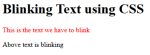 How to create Blinking Text in HTML, CSS, and JavaScript