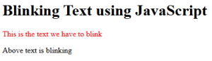 How to create Blinking Text in HTML, CSS, and JavaScript